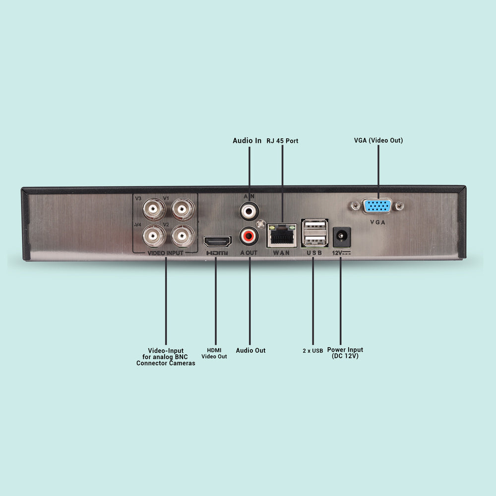 Zebronics 4CHVS4TA5M XVR Hybrid Video Recorder