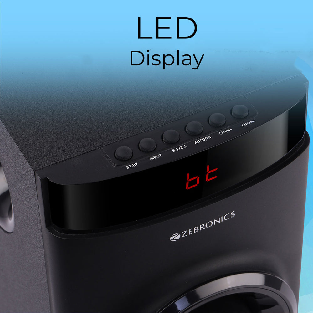 Zebronics BT7451RUCF 5.1 Speaker - 90W, 5.1ch, LED