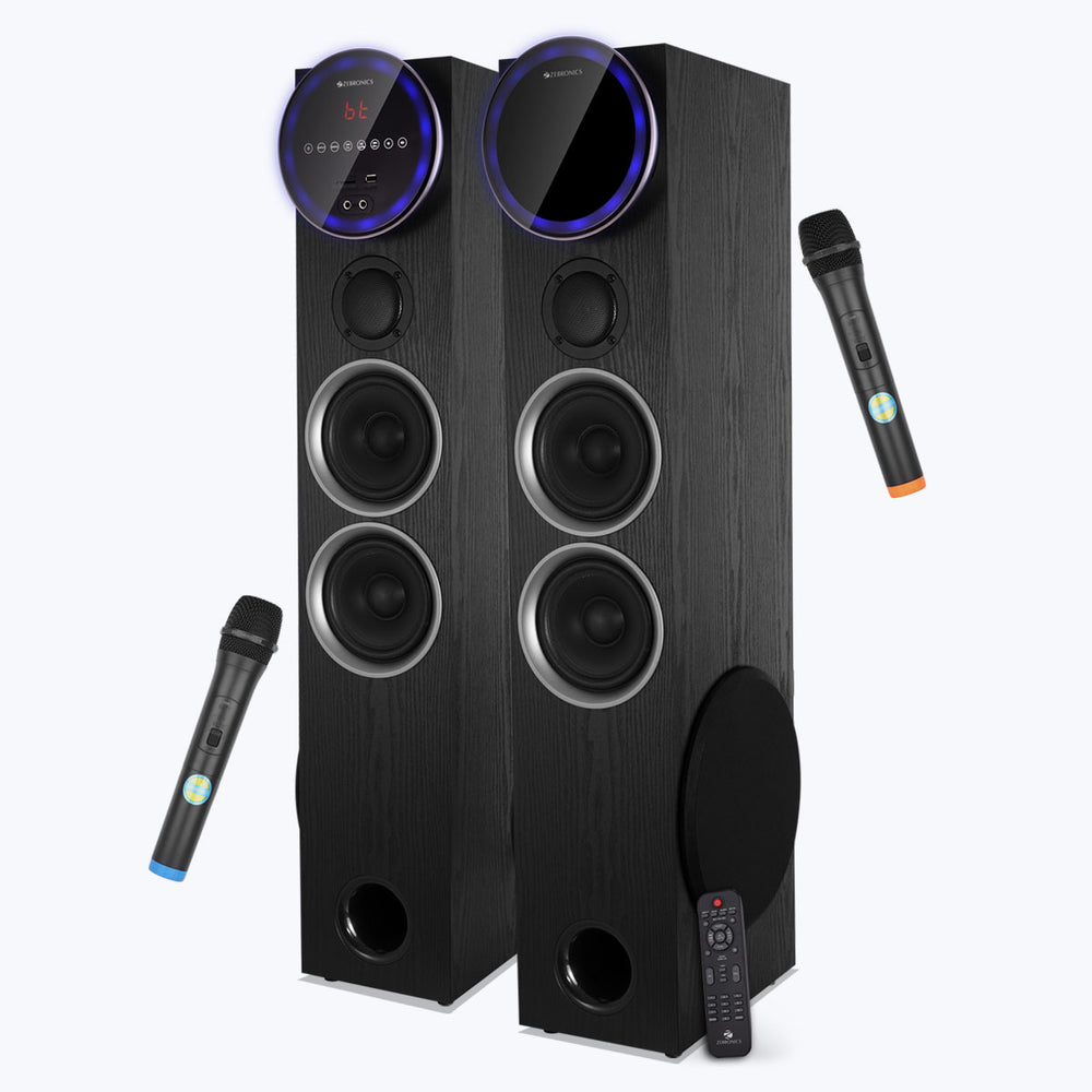 Zebronics BTM9800RUCF Tower Speaker - 200W, 2.0ch, karaoke
