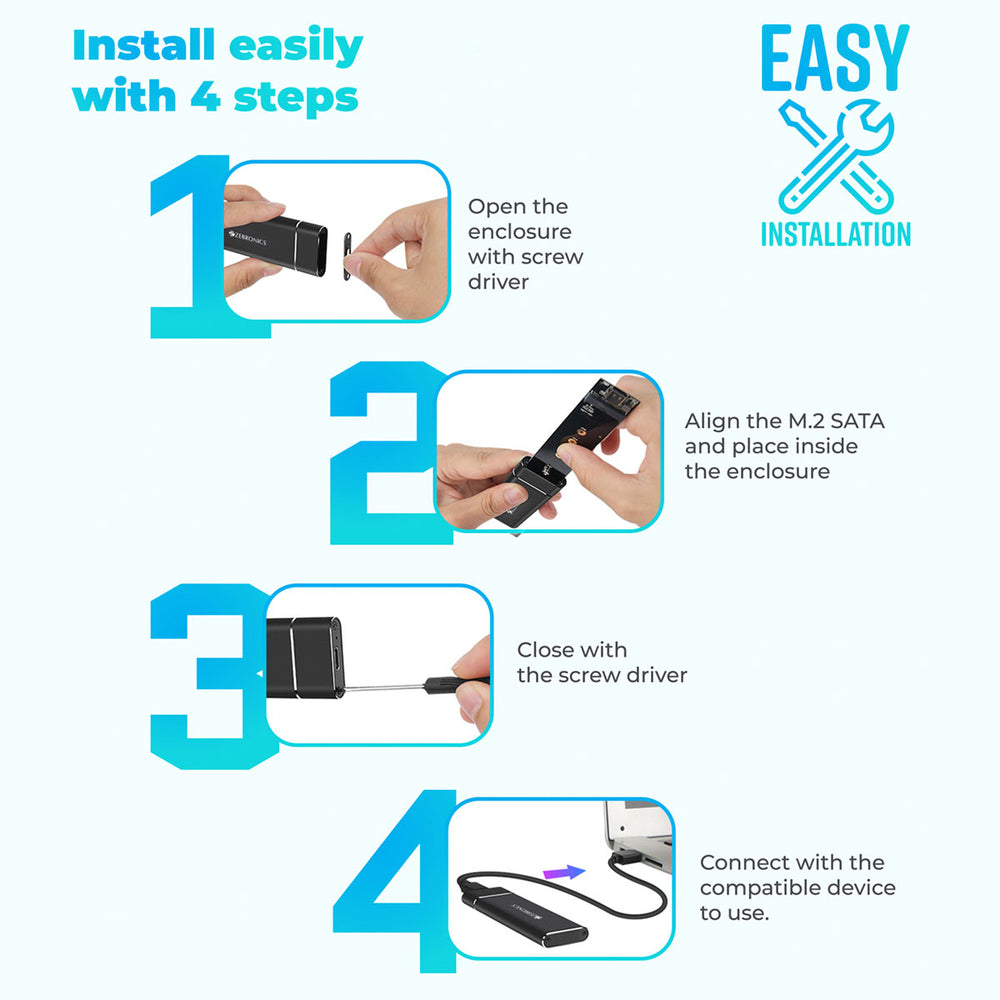 Zebronics CM01 SSD Enclosure