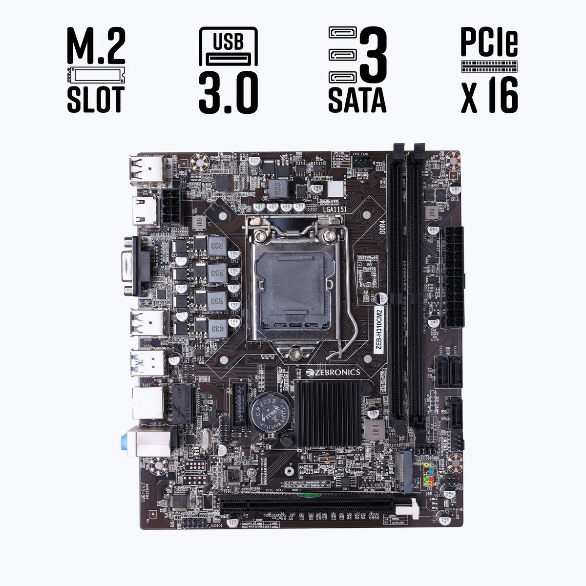 Zebronics H310-CM2 - LGA 1151 Socket- Motherboard