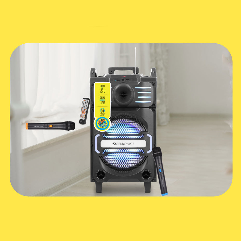 Zebronics Octane Trolley Speaker - 48W, DJ, Portable