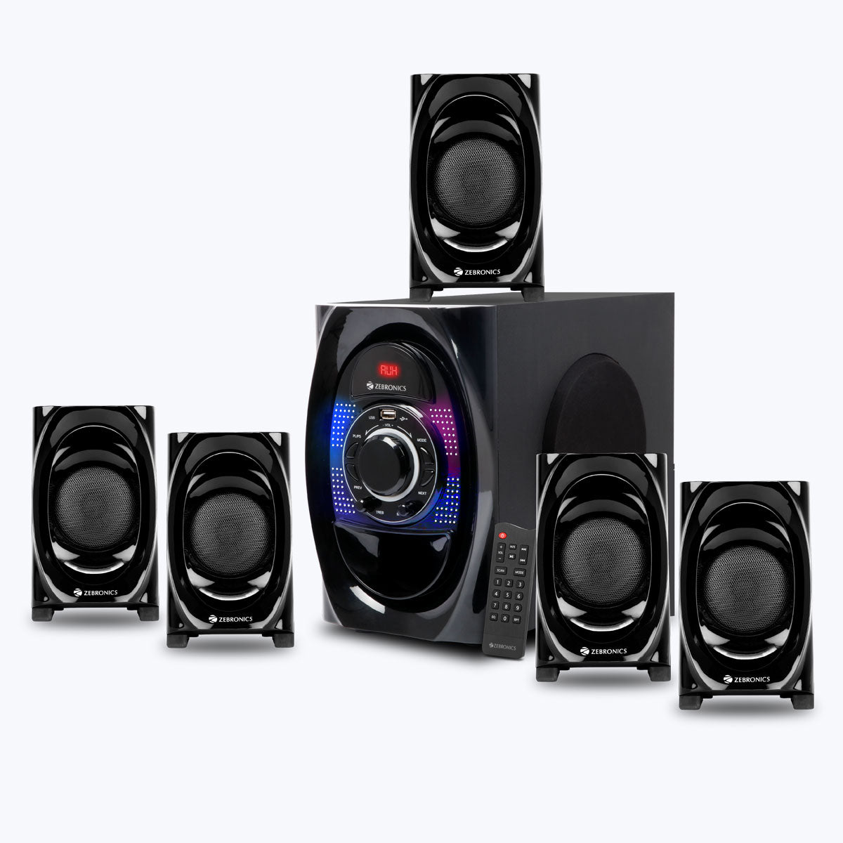 Zebronics Spark 100 speaker - 100W, 5.1ch, LED