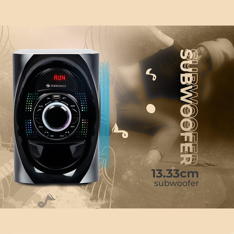 Zebronics Spark 100 speaker - 100W, 5.1ch, LED