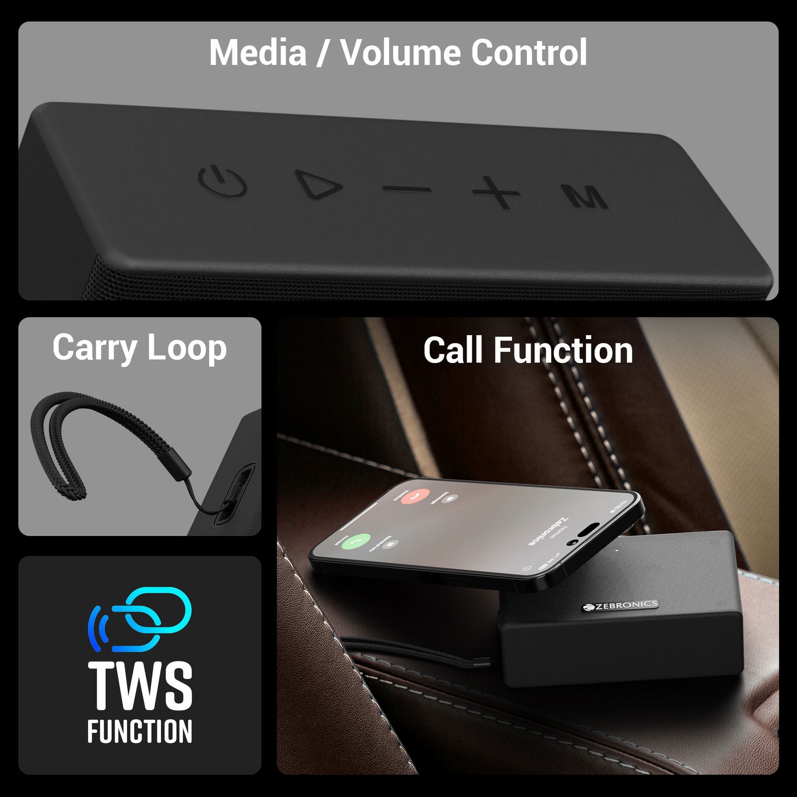 Zebronics Sonic Pod S Wireless Portable Speaker