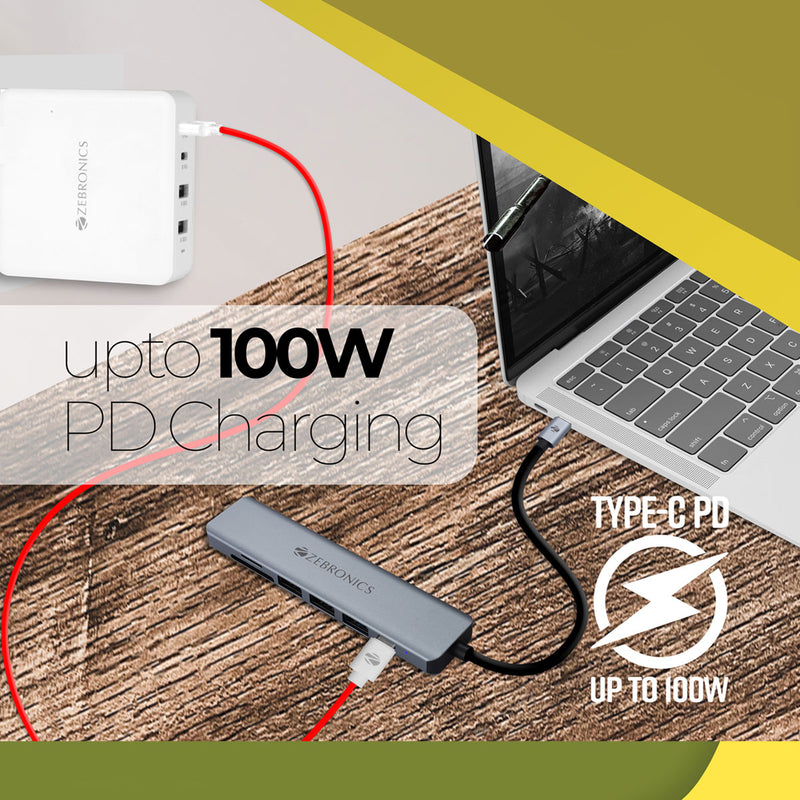 Zebronics TA700 - 7 in 1 Type C Multiport Adapter