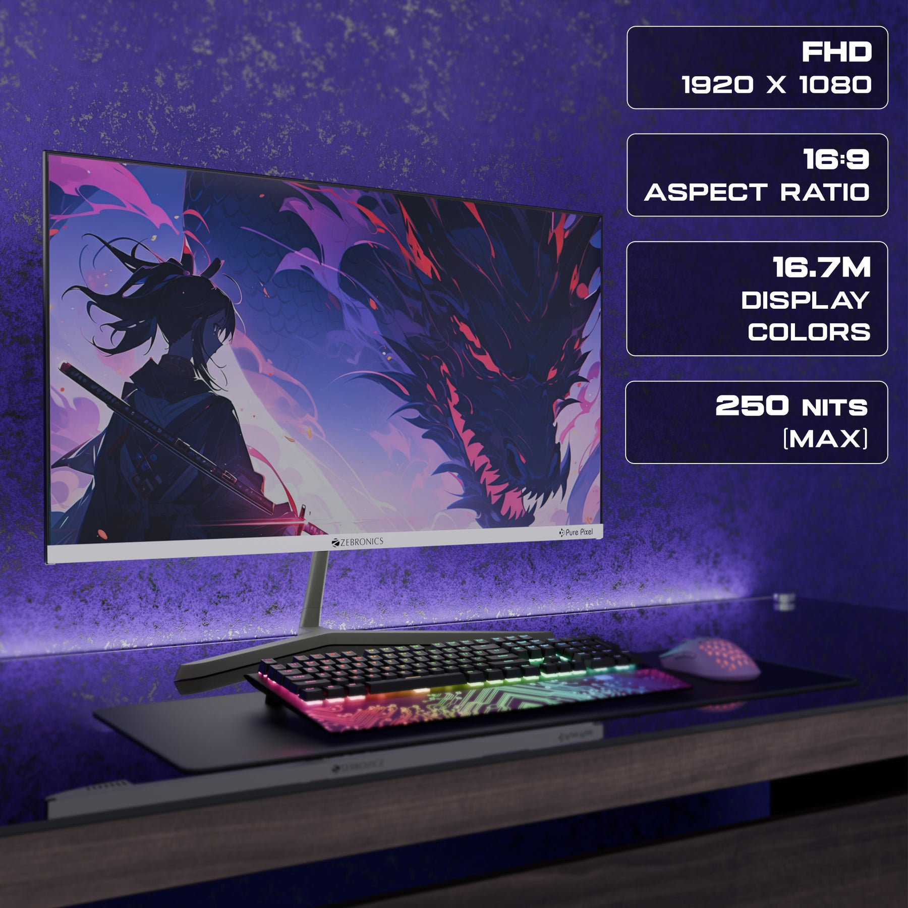 Zebronics A122 FHD LED Monitor(100Hz)