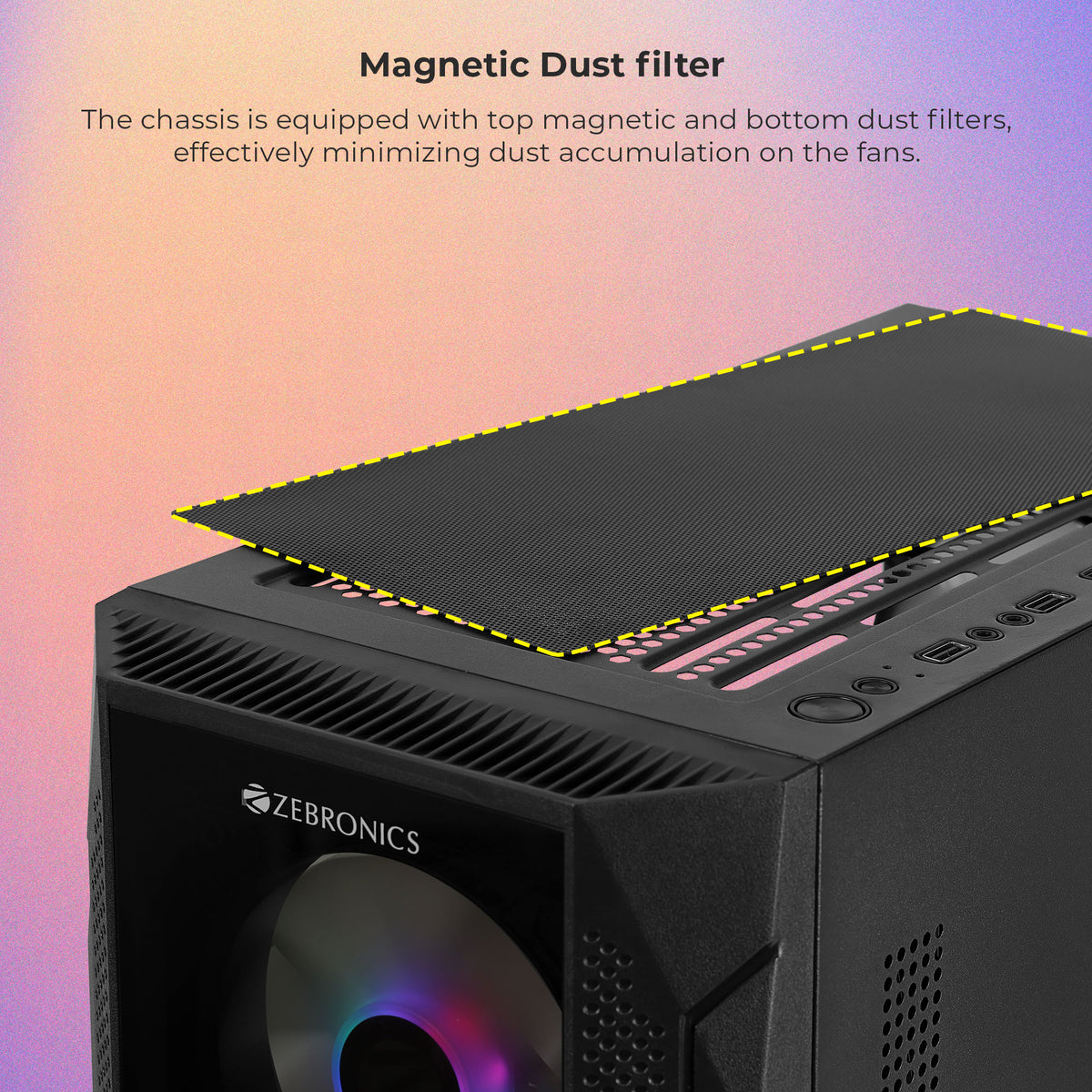 Buy ZEBRONICS Apex Pro Premium Gaming Cabinet - Computech Store