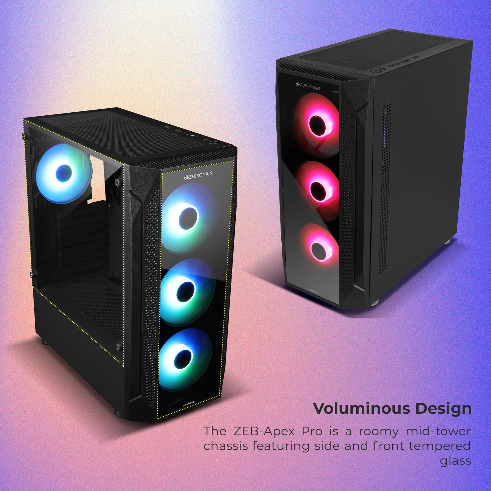 Buy Shop ZEBRONICS Apex Pro Premium Gaming Cabinet at Low Price & EMI ...