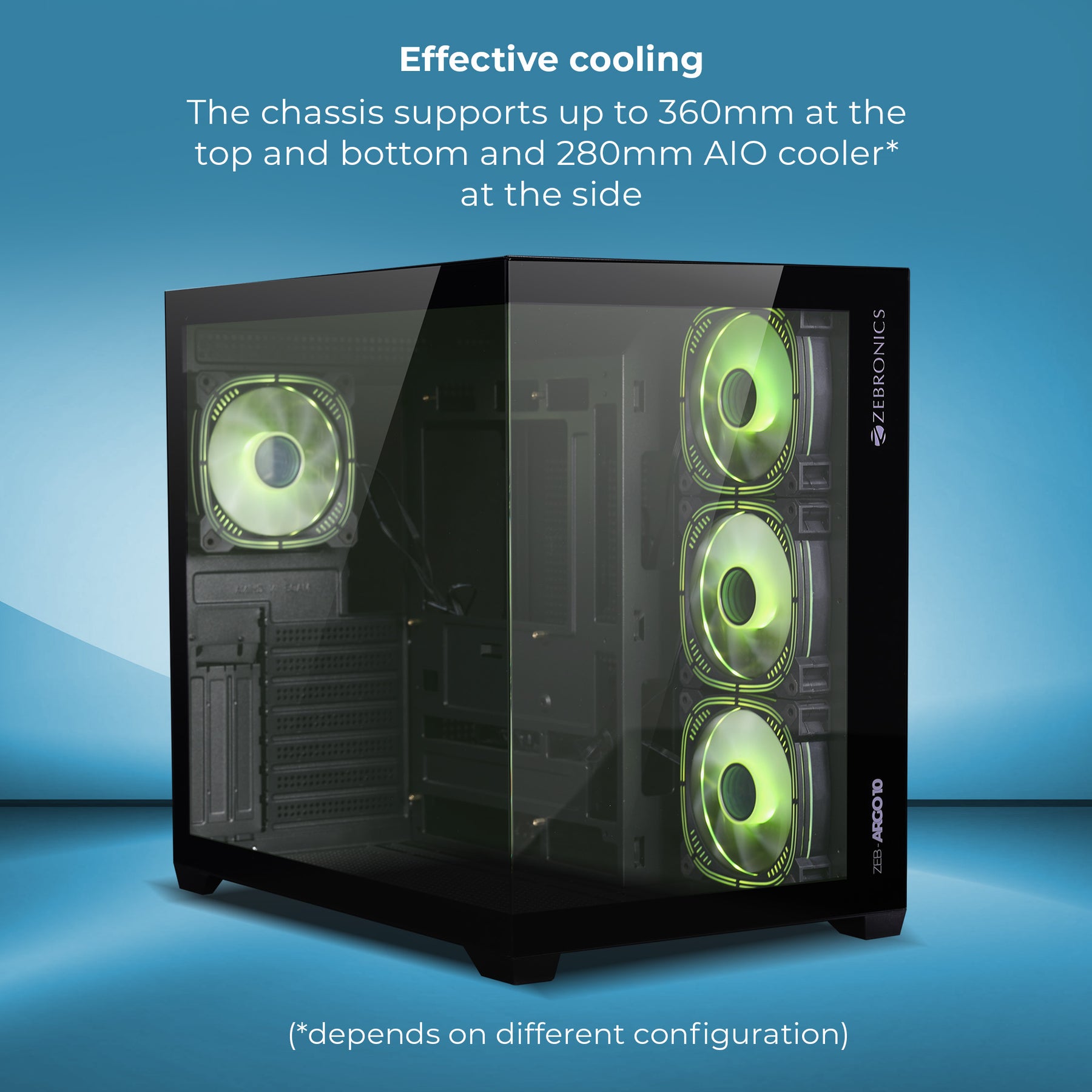 Zebronics Argo 10 B/W - Premium Gaming Chassis