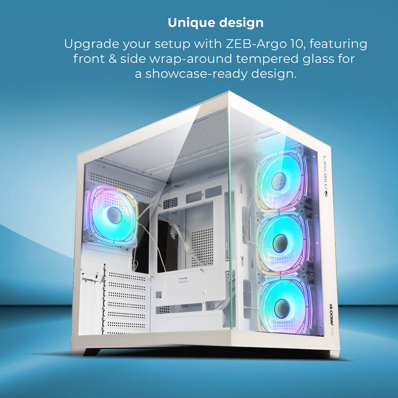 Zebronics Argo 10 B/W - Premium Gaming Chassis