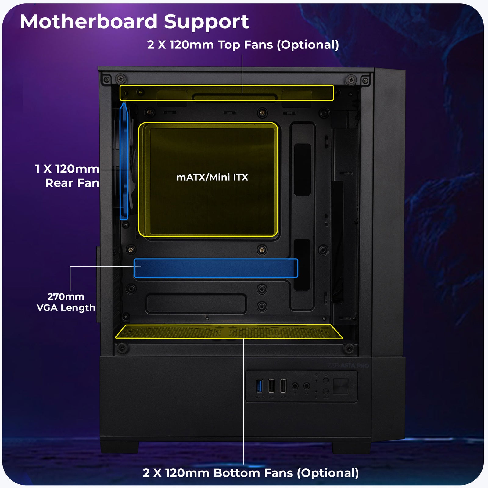 Zebronics Asta Pro Premium Gaming Chassis