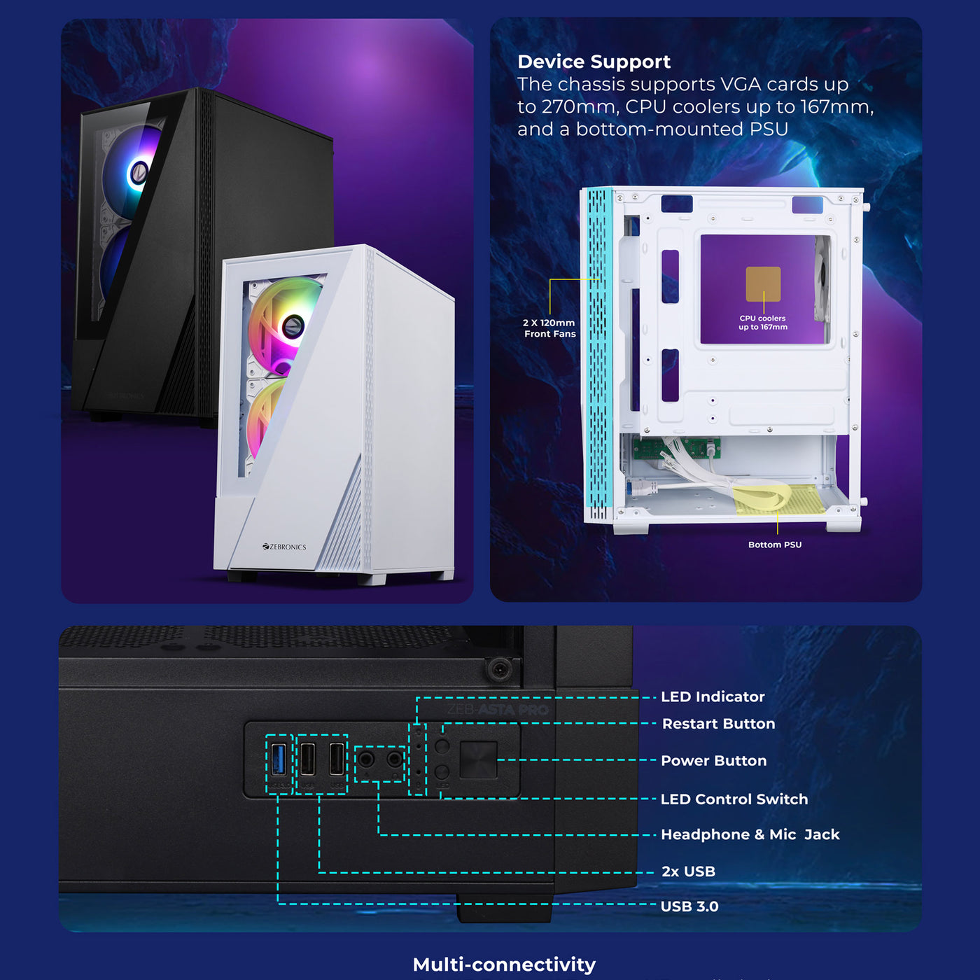 Zebronics Asta Pro Premium Gaming Chassis