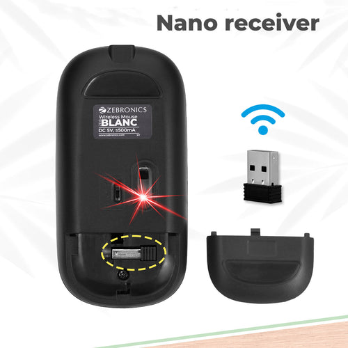Zebronics Blanc Wireless Mouse