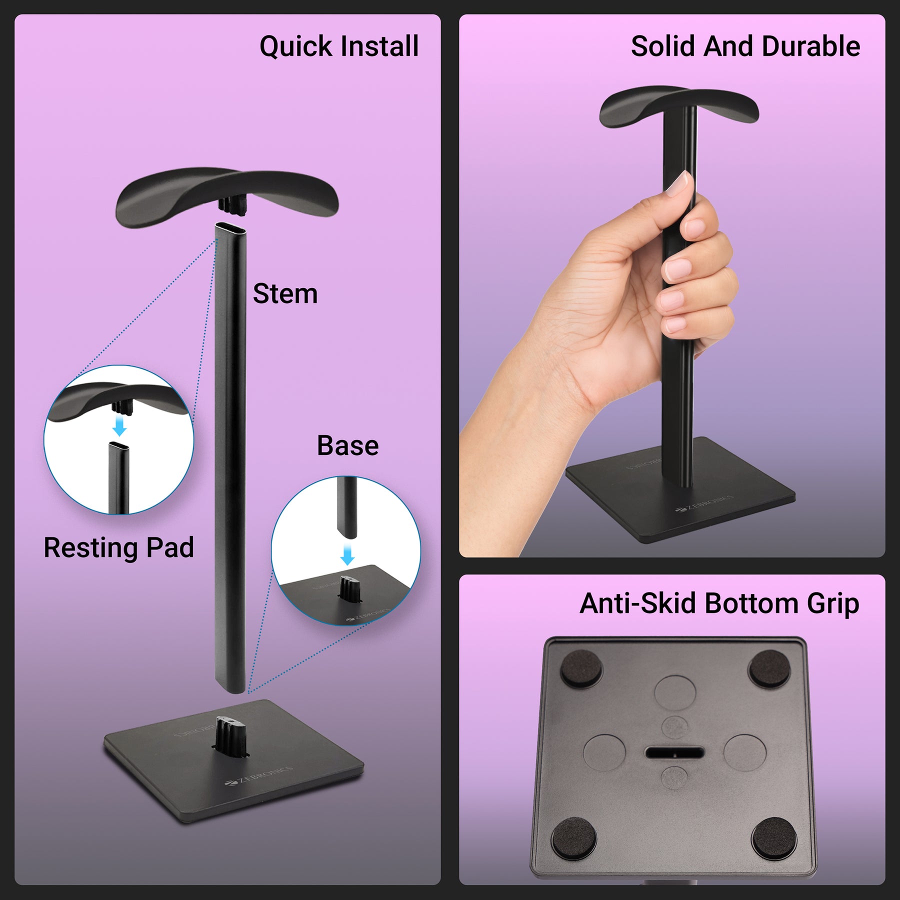 Zebronics Brace Headphone Stand