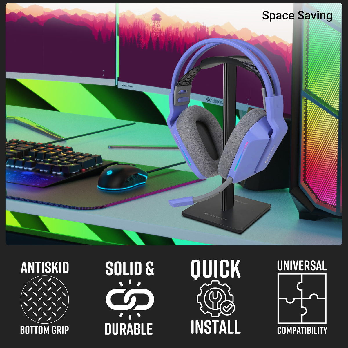 Zebronics Brace Headphone Stand