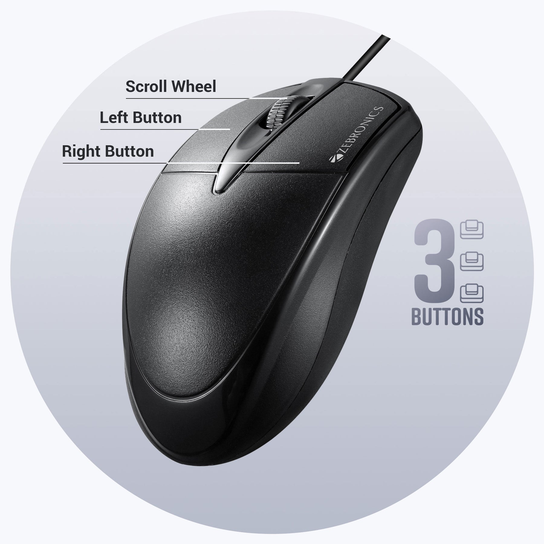 Zebronics Byte Wired Mouse
