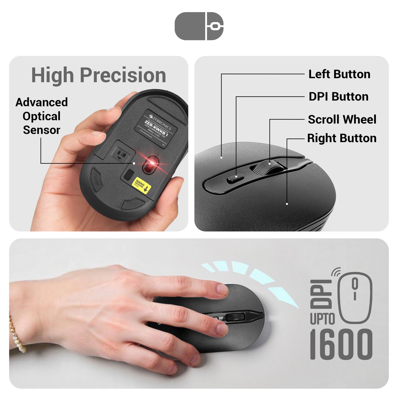 Zebronics Companion 130 wireless Keyboard and Mouse Combo