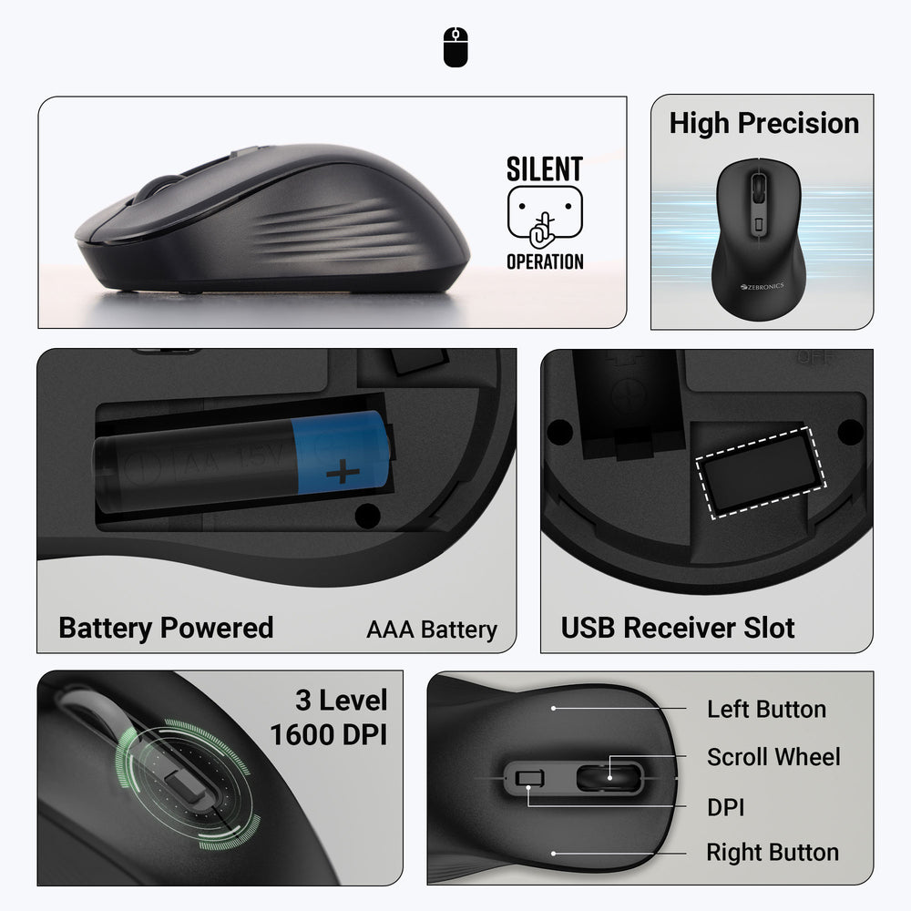 Zebronics Companion 202 Wireless Keyboard and Mouse combo