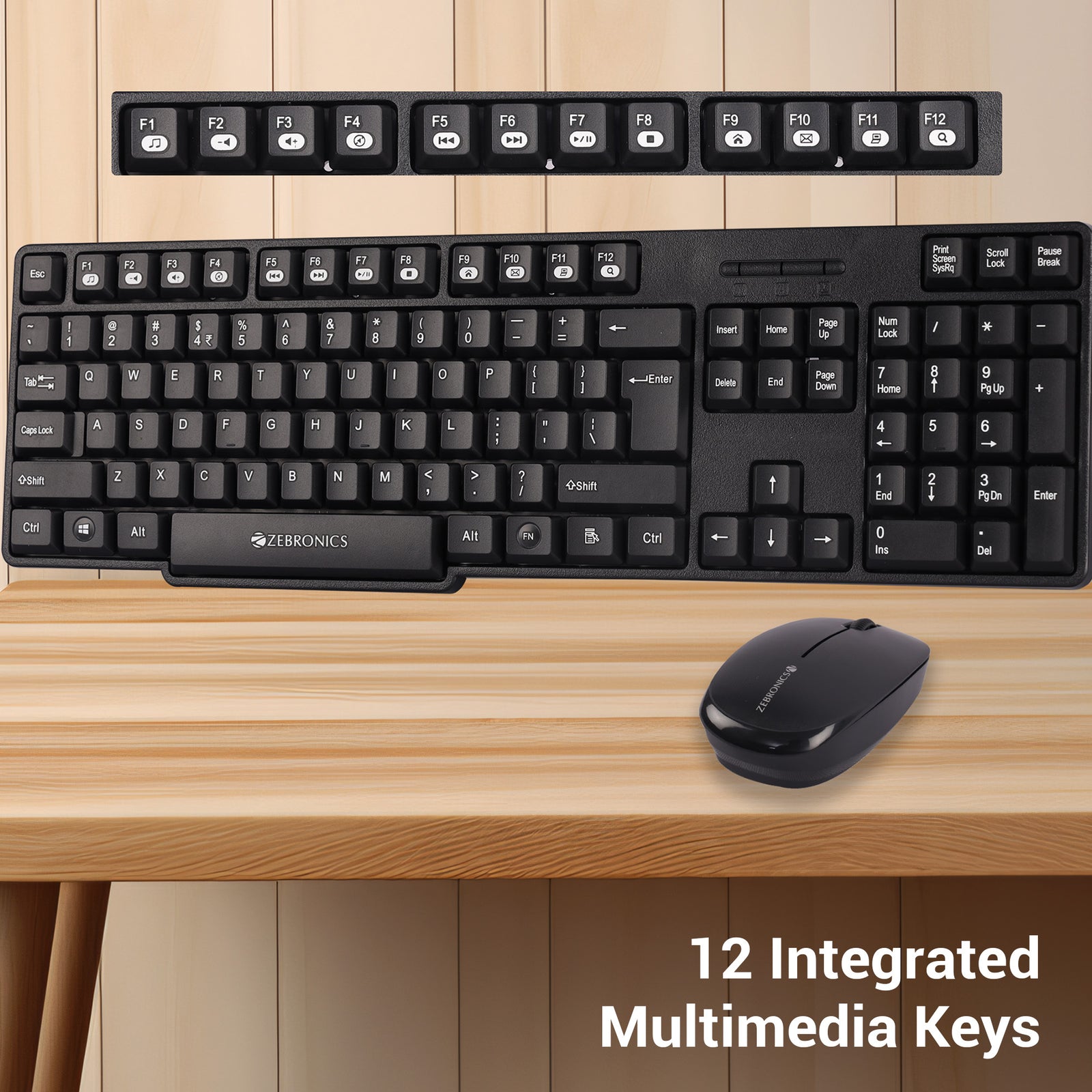 Zebronics Companion 115 Wireless Keyboard and Mouse Combo