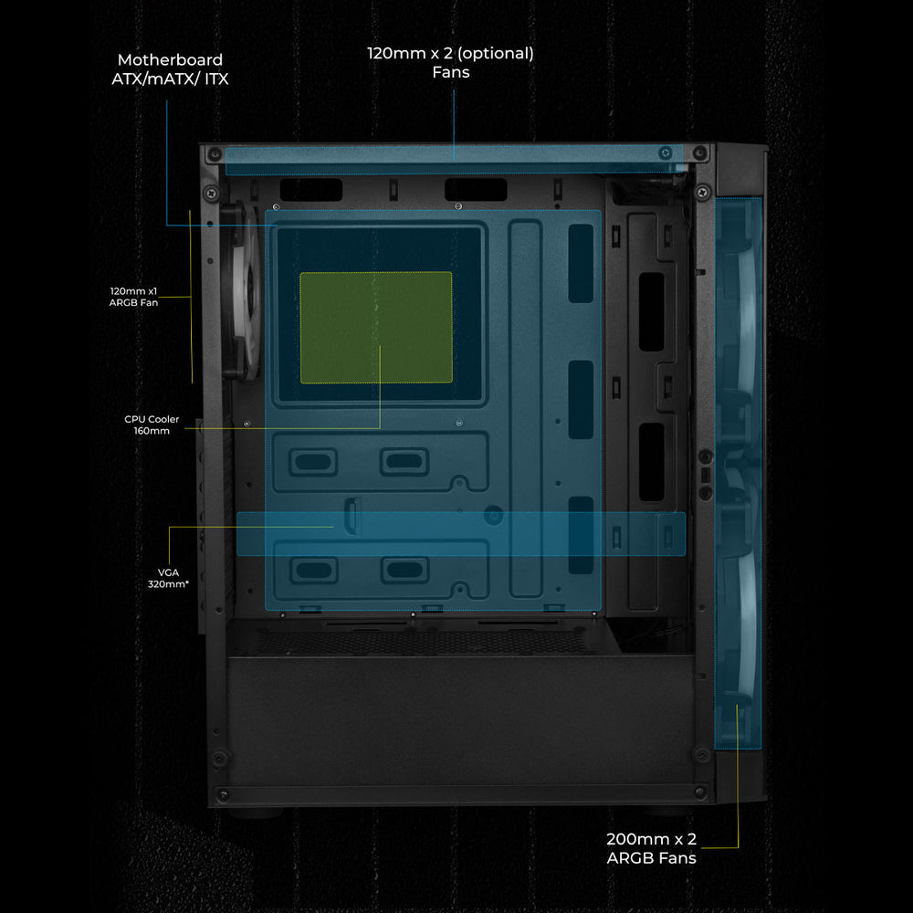 Zebronics Conquer Premium Gaming Chassis
