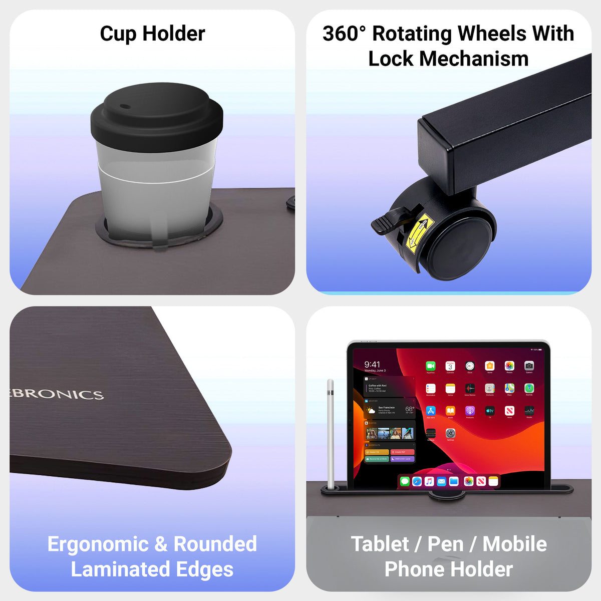 Zebronics DOW Y1 foldable laptop table