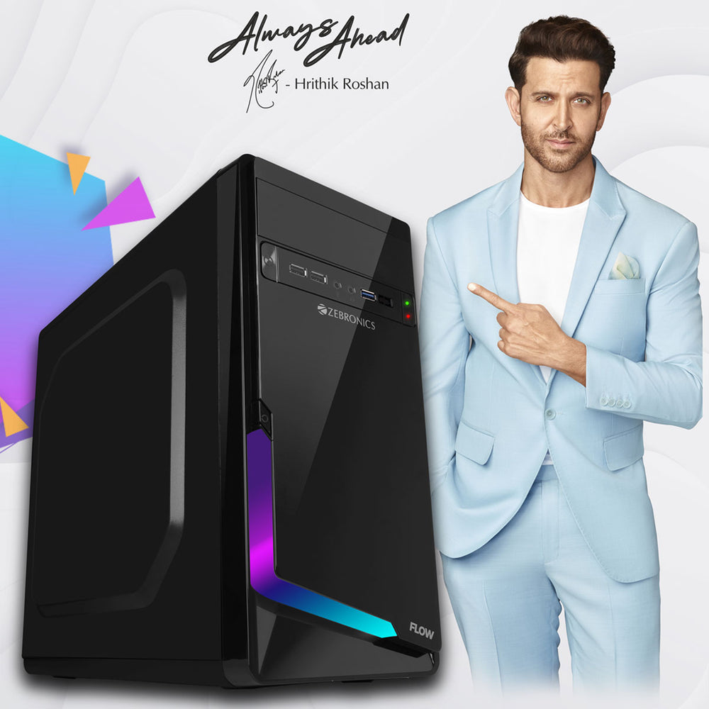 Buy Zebronics Flow mATX Cabinet - Computech Store