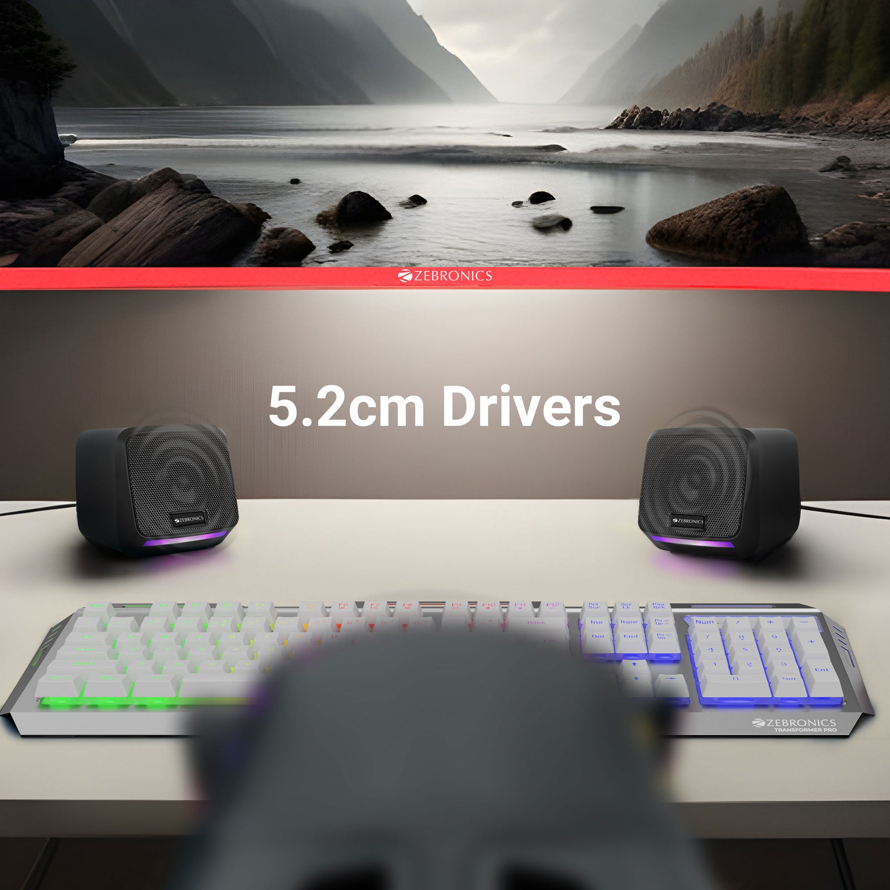 Zebronics Igloo 1 2.0ch Speaker - 8W, LED, USB powered