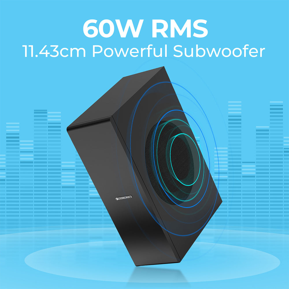 Zebronics Juke bar 3902 - 140W, 2.1 Channel, Multiconnectivity