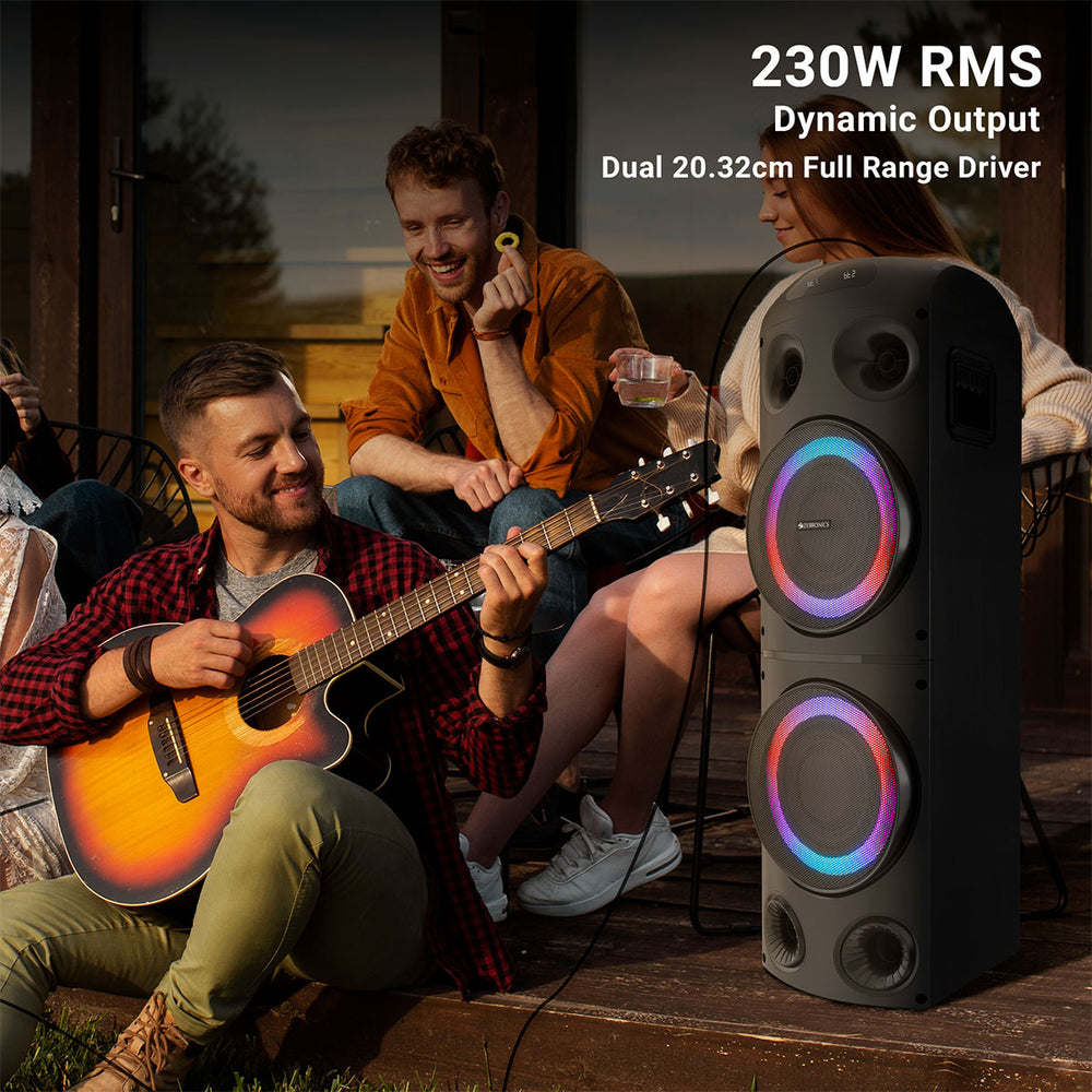 Zeb Knock DJ Speaker - 230W, Cross fade mixer, LED lights