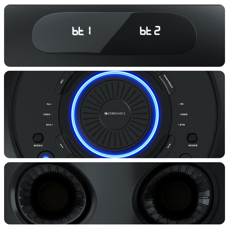 Zeb Knock DJ Speaker - 230W, Cross fade mixer, LED lights