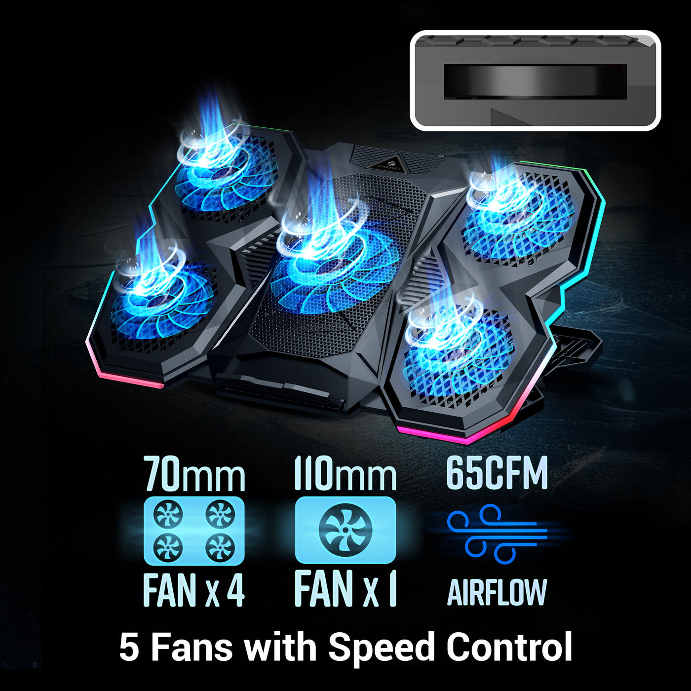 Zebronics NC8000 Laptop Cooling Pad