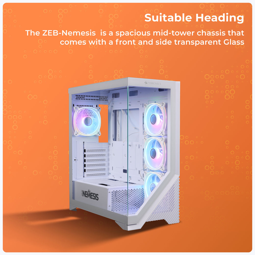 Buy Shop ZEBRONICS Nemesis Premium Gaming Cabinet - White at Low Price ...