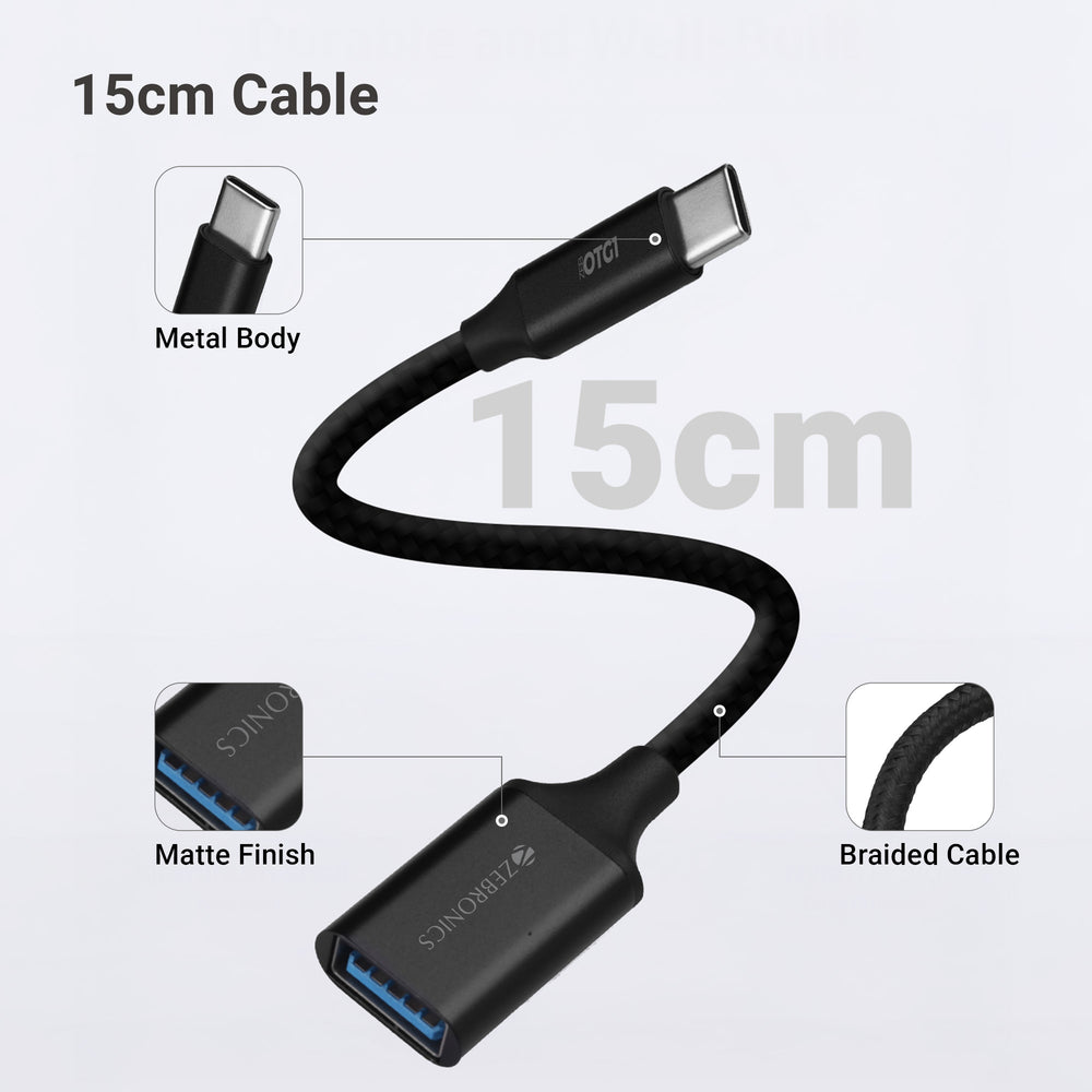 Zebronics OTG1 - Type C to OTG Cable