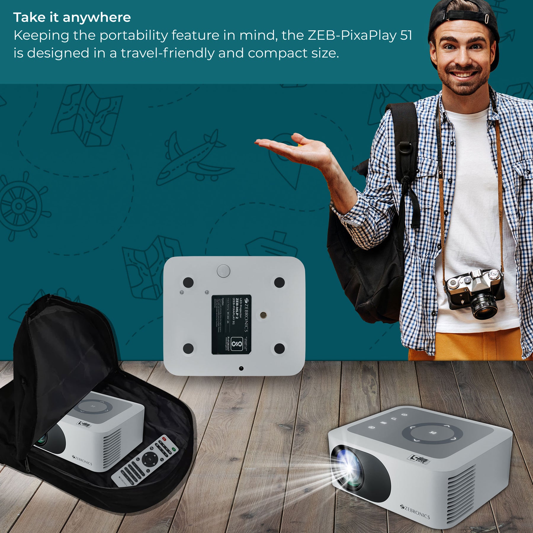 Zebronics PixaPlay 51 LED Projector
