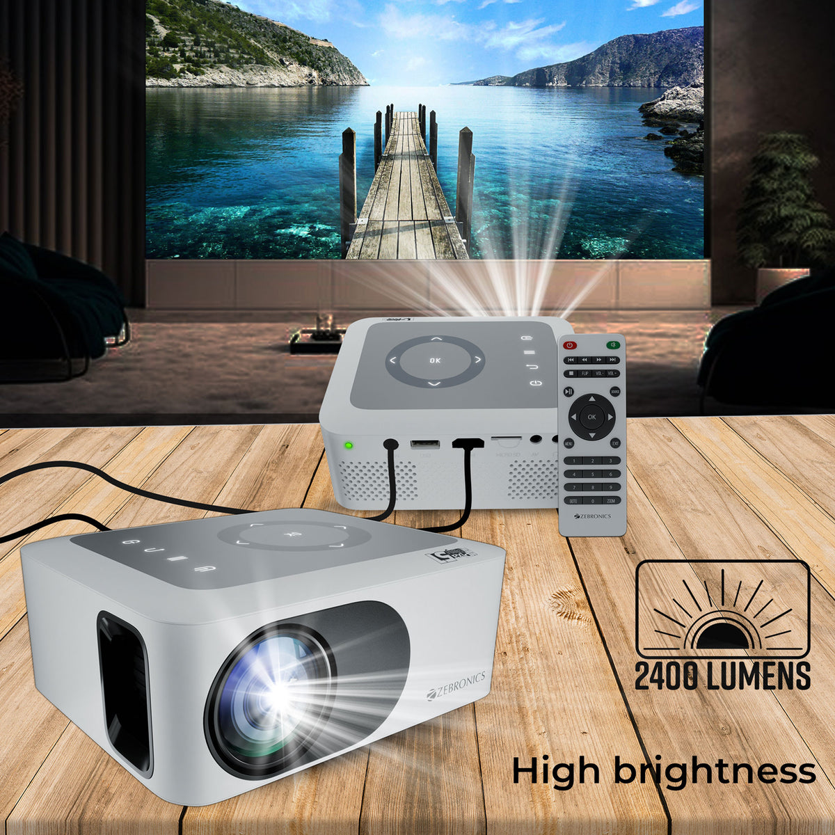 Zebronics PixaPlay 51 LED Projector