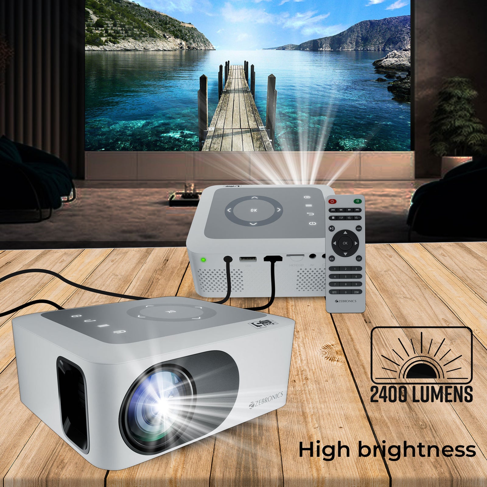 Zebronics PixaPlay 51 LED Projector