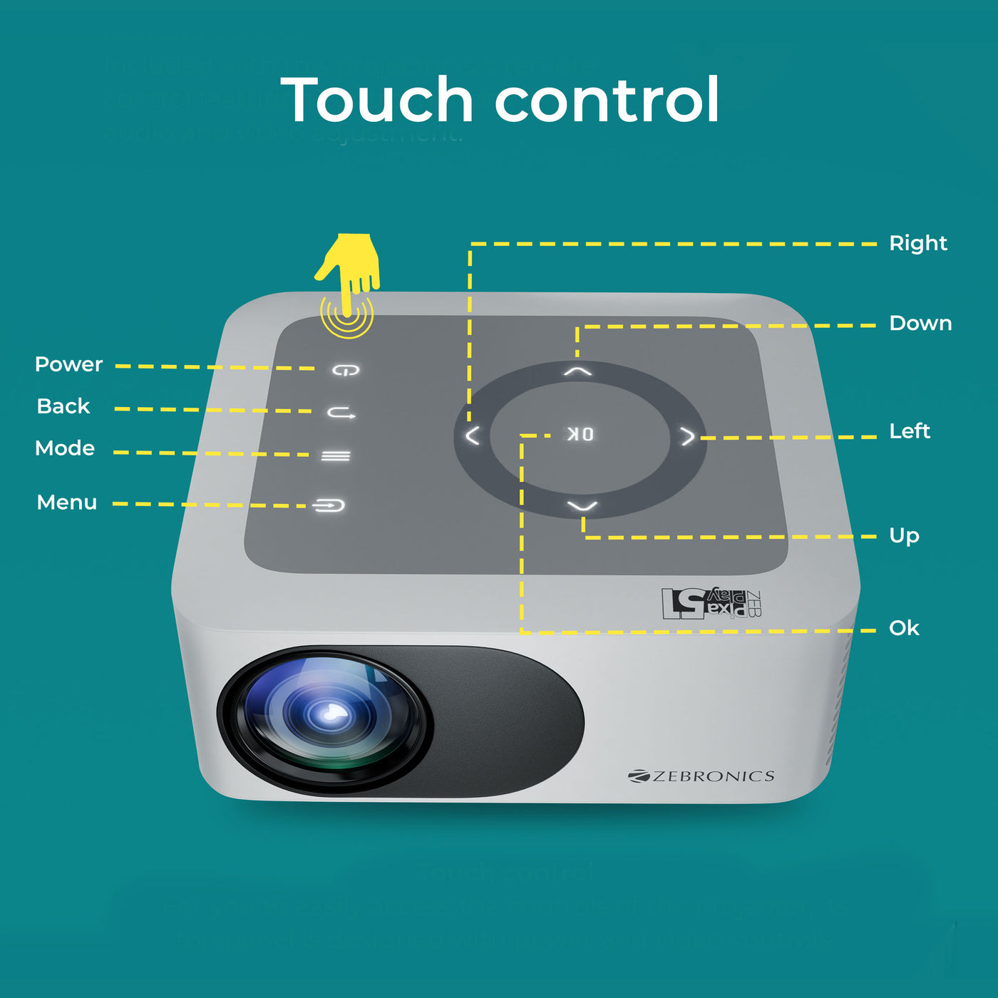 Zebronics PixaPlay 51 - LED Projector