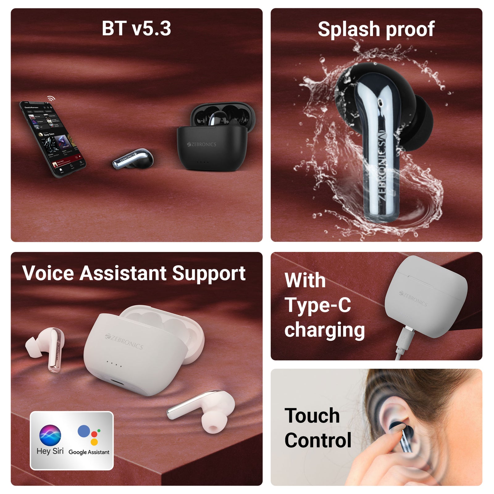 Zebronics Pods B15 Wireless Earbuds