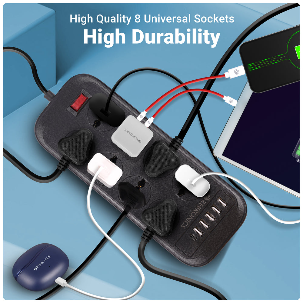 Zebronics Power Bar 282 Power Extension Socket