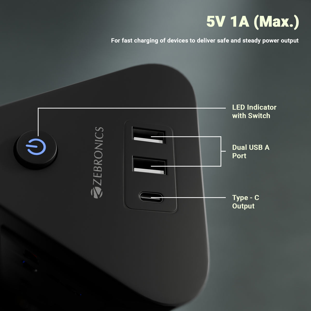 Zebronics Power Block 385 Power Extension Strip