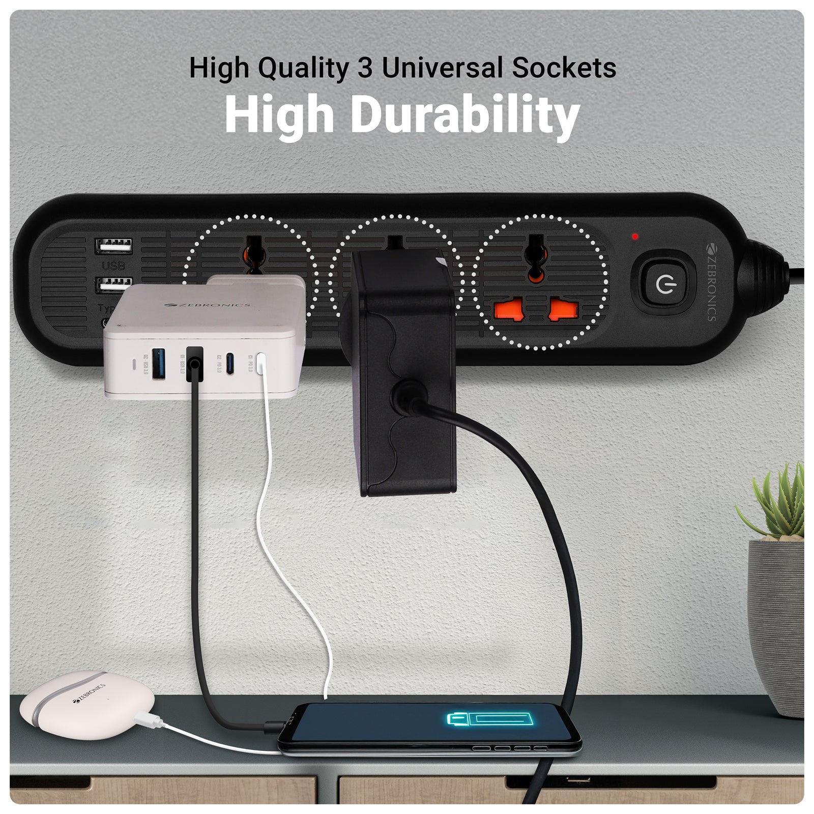 Zebronics Power Bar 132 Power Extension Strip