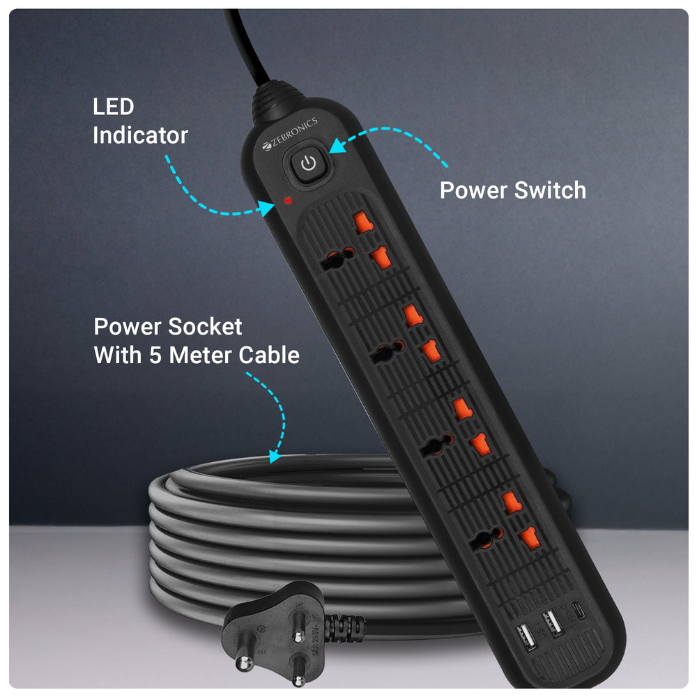 Zebronics Power Bar 145 Power Extension Strip