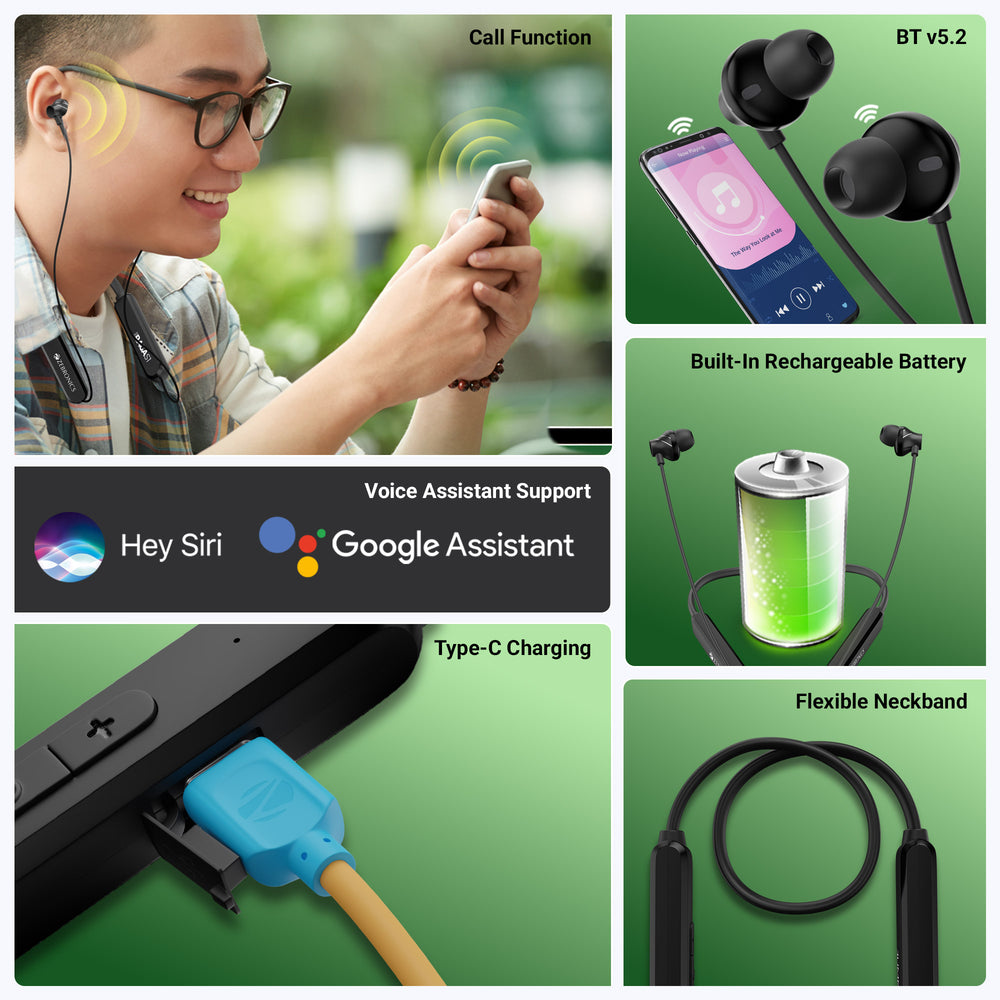 Zebronics Raga S1 Wireless Neckband Earphone