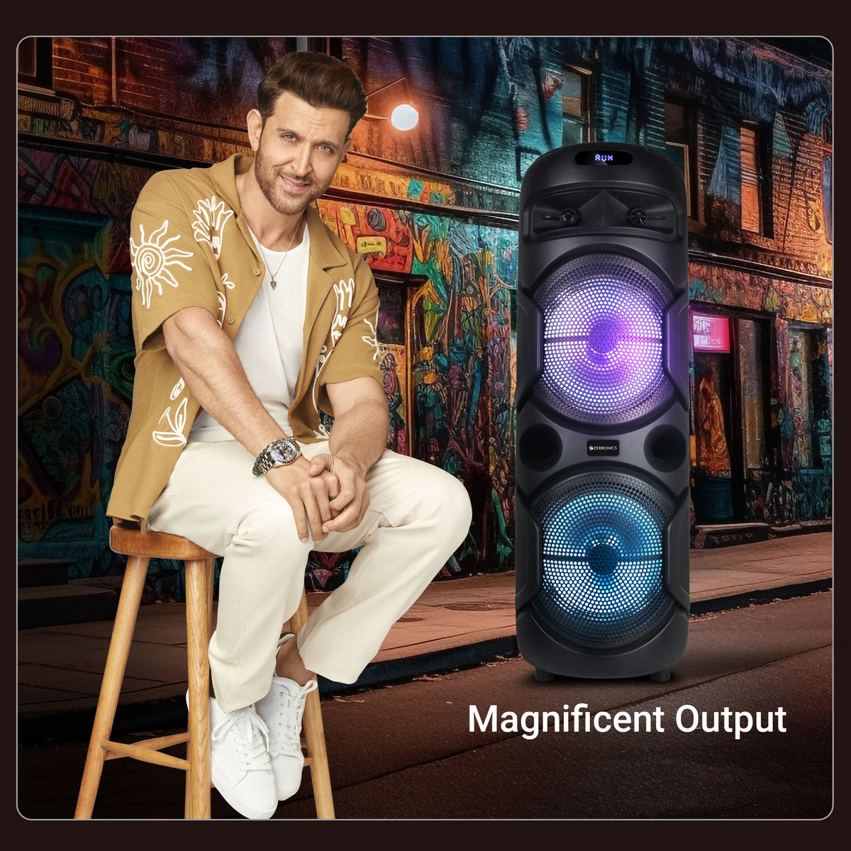 Zebronics Sono Trolley Speaker - 80W, Mic, BTv5.0