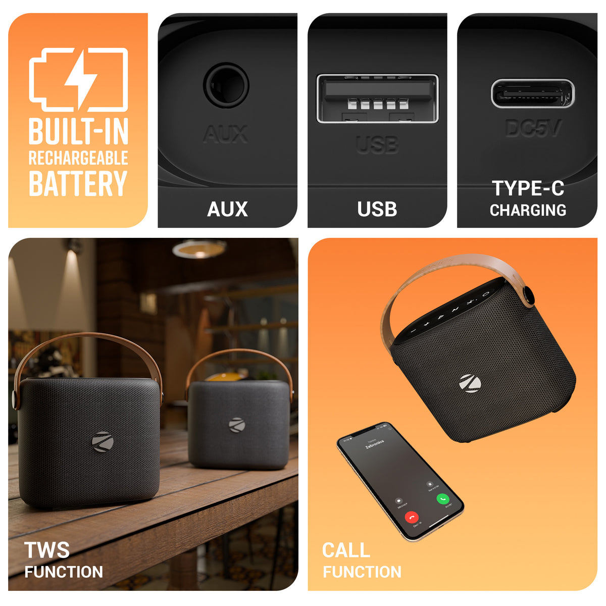 Zebronics Sound Feast 70 Portable Wireless Speaker