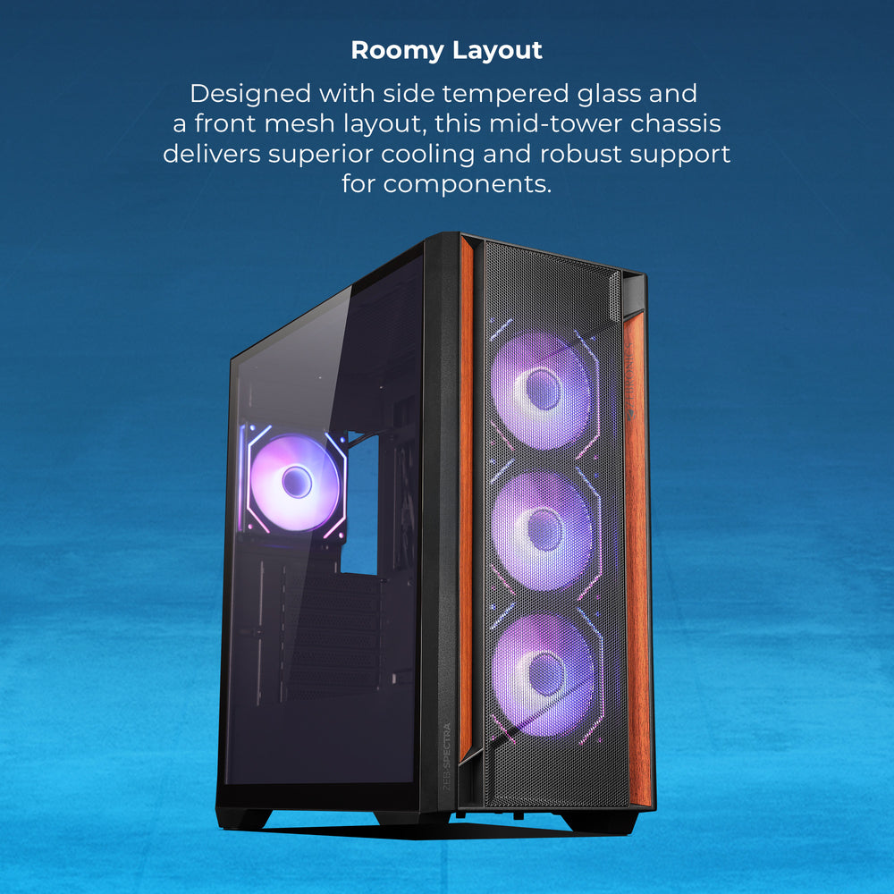 Zebronics Spectra W/B Premium Gaming Chassis