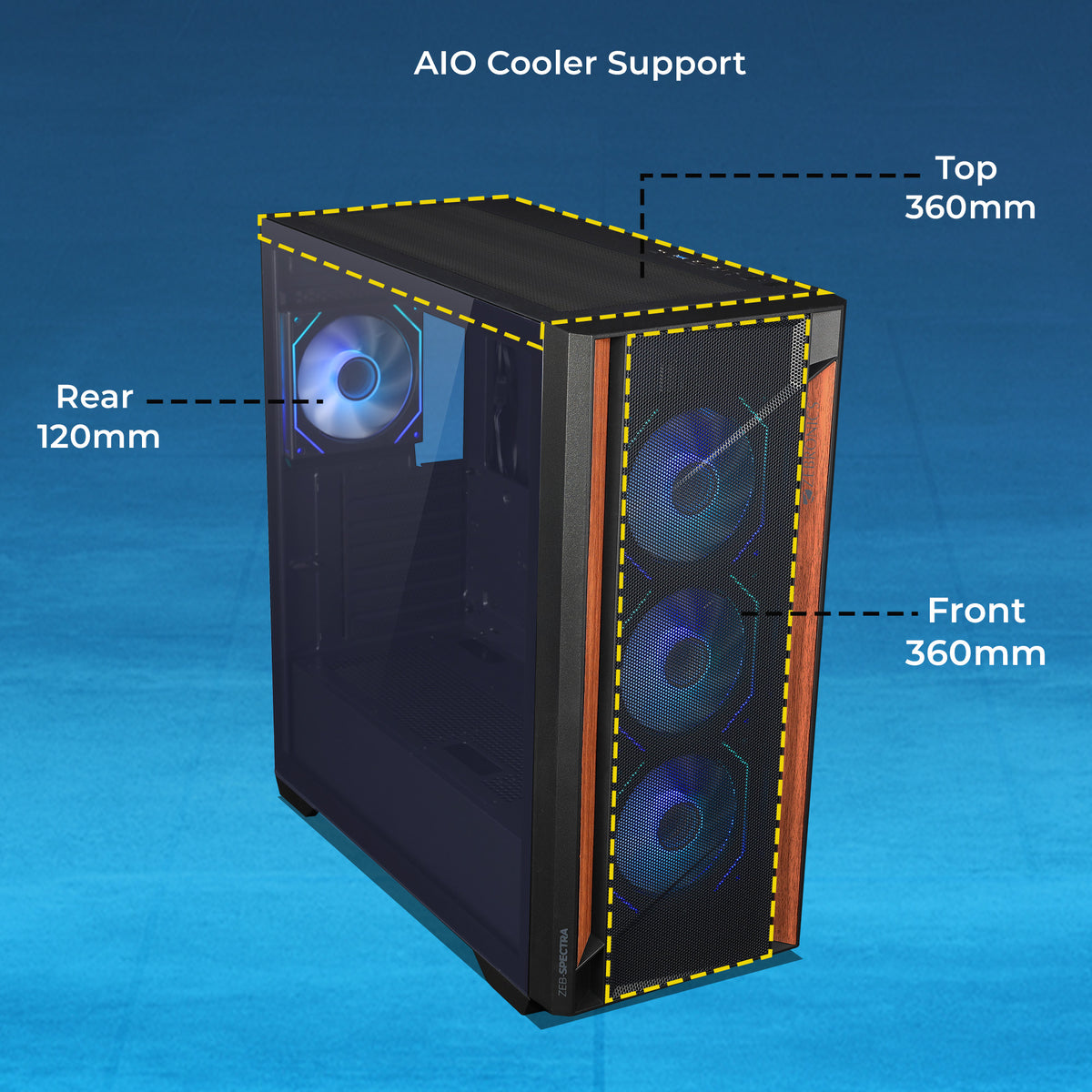 Zebronics Spectra W/B Premium Gaming Chassis