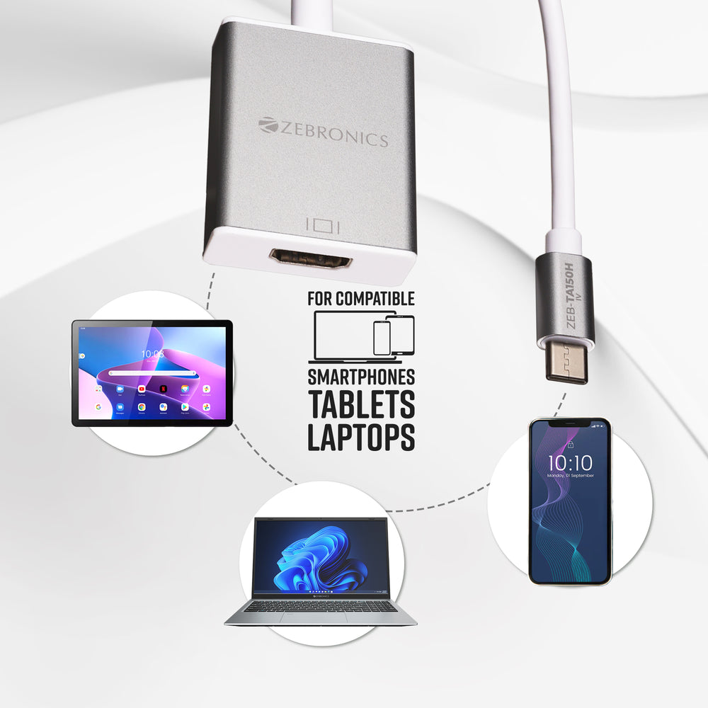 Zebronics TA150H Type C Multiport Adapter