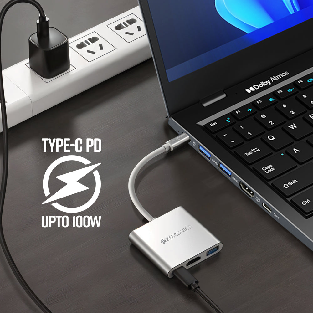 Zebronics TA150 Pro Type C Multiport Adapter